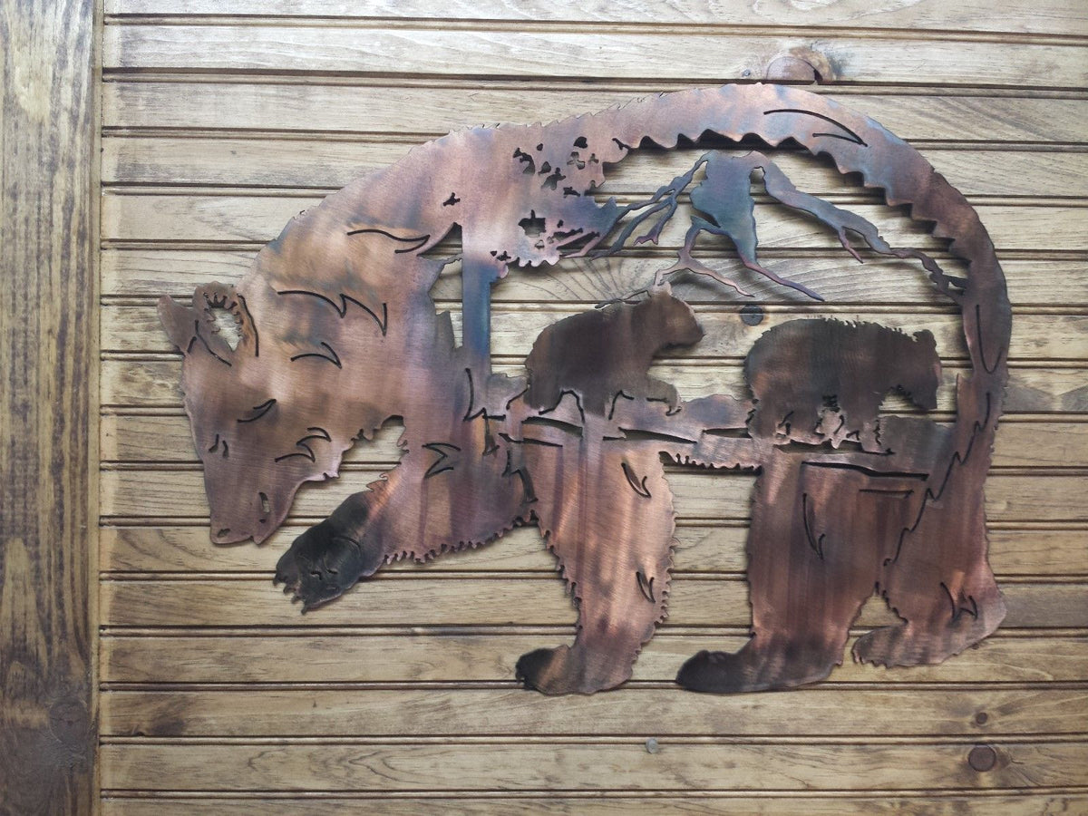 Bear Metal Art- Home Decor – Hersey Customs Inc.