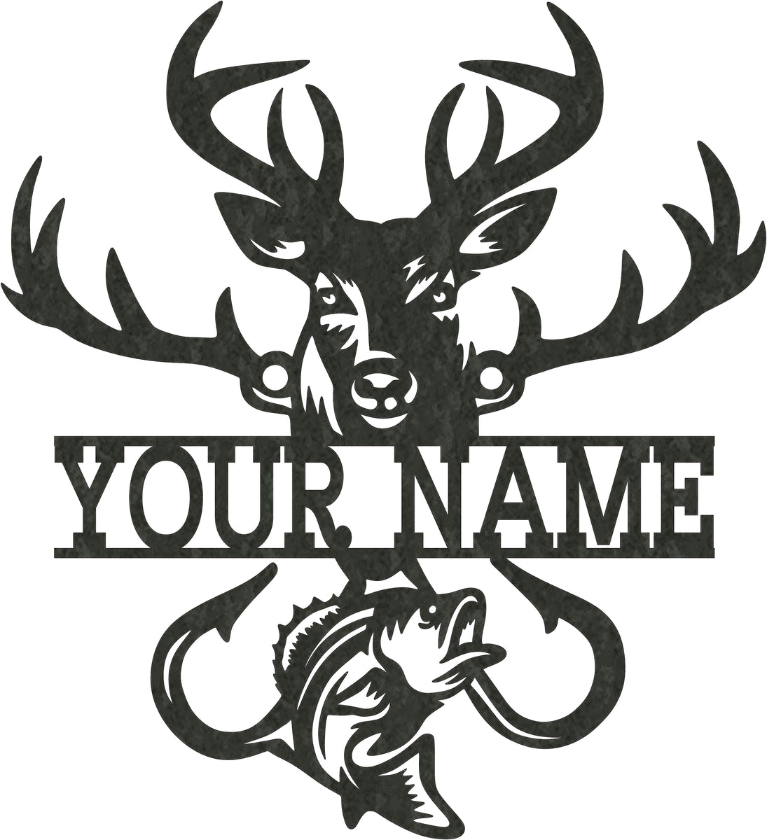 Deer Fish Monogram – Hersey Customs Inc.